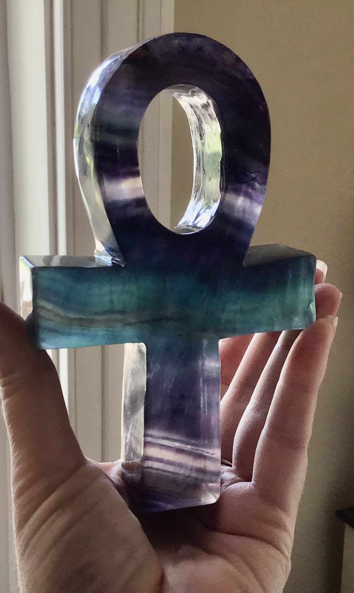 Rainbow Fluorite Crystal Ankh | Tim Whild